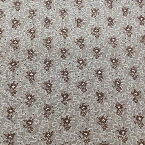 Floral Squiggles in Brown | Quilting Fabric | 44" Wide | 100% Cotton ...