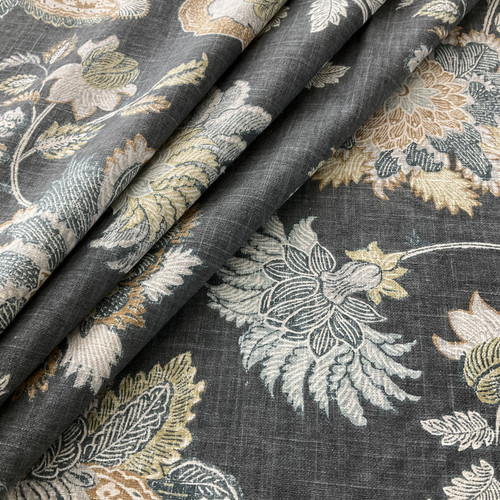 Richloom Platinum Linen Bronte Graphite | Medium/Heavyweight Linen ...