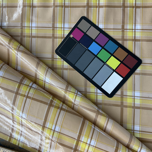Oilcloth Scottish Plaid Yellow | Heavyweight Oilcloth Fabric | Home ...