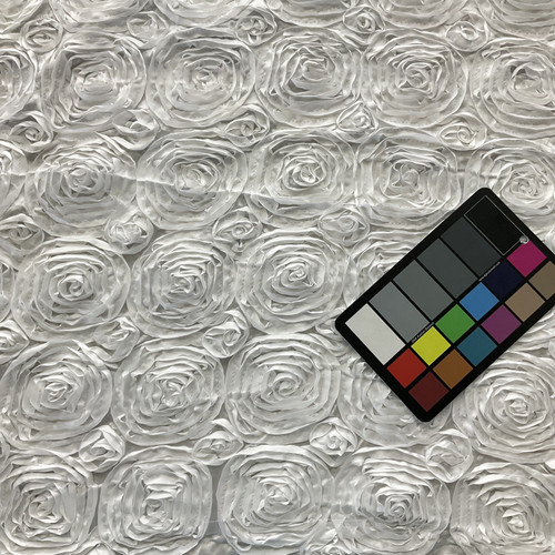 Wedding Rosette Satin White | Medium Weight Satin Fabric | Home Decor ...