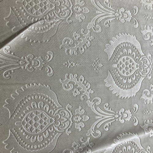 Damask Embossed Velvet Ivory | Medium/Heavyweight Velvet Fabric | Home ...