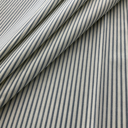Magnolia Home Fashions Berlin Ticking Stripe Duck Ocean | Medium Weight ...