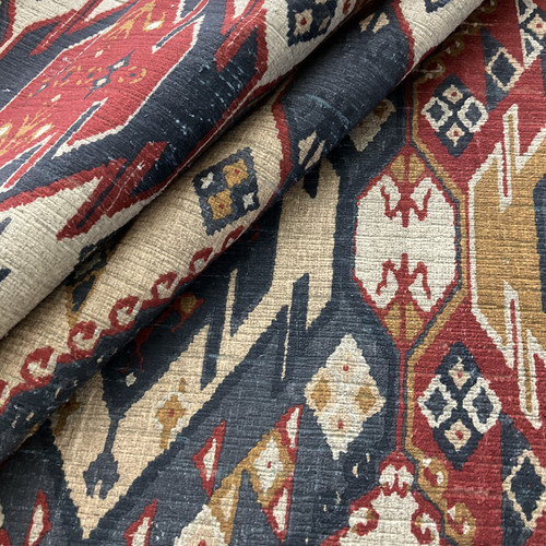 Morgan Home Running Bear Velvet Denim | Very Heavyweight Velvet Fabric ...