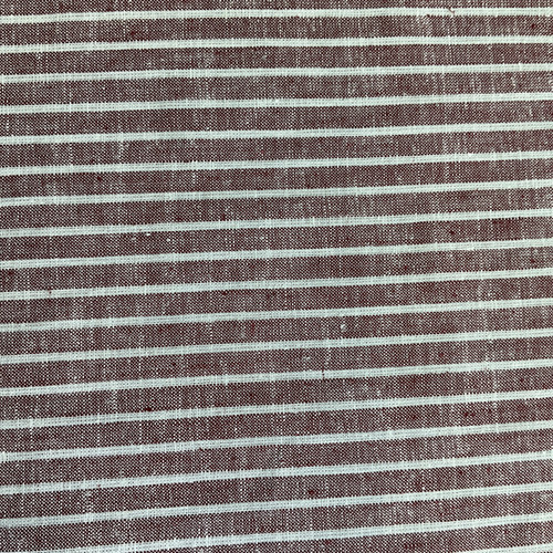 Linen Cotton Blend Double Stripe Red | Medium Weight Linen Fabric | Home Decor Fabric | 55" Wide ...