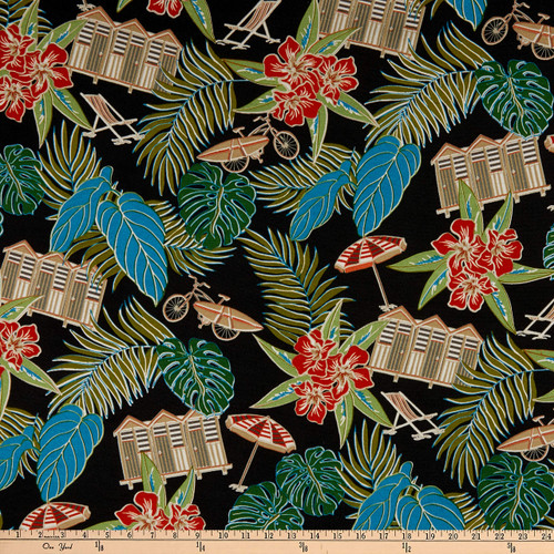 Tommy Bahama Outdoor Beach Scenes Charcoal | Medium Weight Outdoor ...