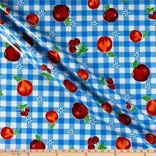 Oilcloth Riverside Blue | Heavyweight Oilcloth Fabric | Home Decor ...