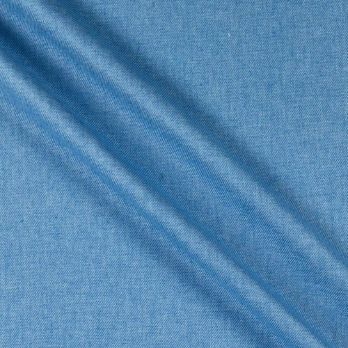 Linen Cotton Blend Twill Cool Blue | Medium/Heavyweight Twill Fabric ...