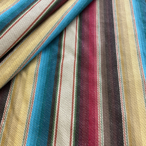 Laura & Kiran Yarn Dyed Outwest Cimarron Stripe Woven Red Turquoise ...