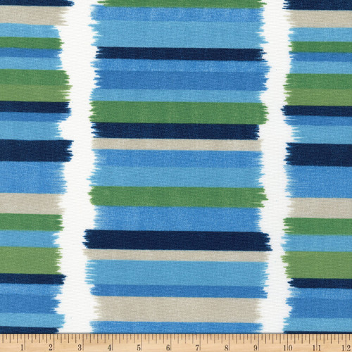 PKL Studio Outdoor Solar Stripe Azure | Medium Weight Outdoor Fabric ...