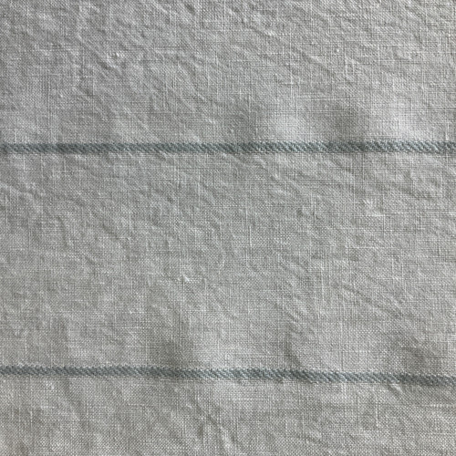 Victoria Narrow Stripe Linen Celadon | Lightweight Linen Fabric | Home ...