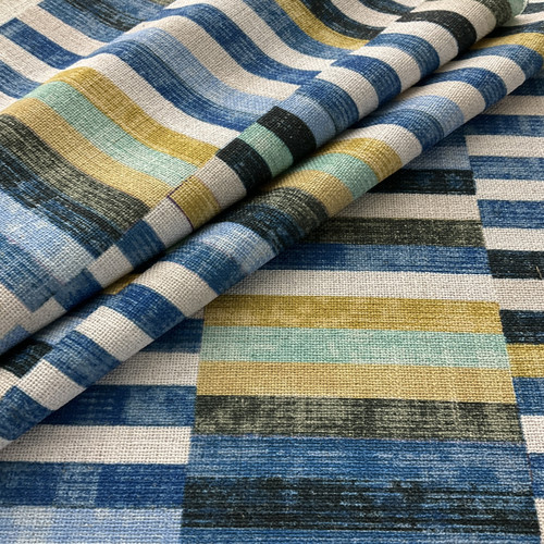 Crafted Artisan Loreto Donegal Woven Blue | Heavyweight Woven Fabric ...