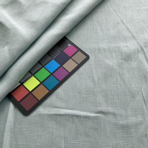 European 100% Linen Mosaic Blue | Medium Weight Linen Fabric | Home ...