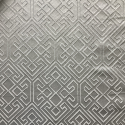 White maze geometric pattern - Fabric Warehouse