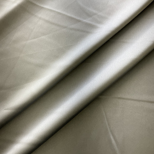 Silver Silky Satin 100% Polyester | Lightweight Apparel Fabric - Fabric ...