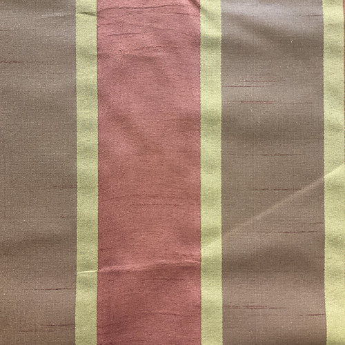 Limbo in Russet | Drapery Fabric | Stripes in Rust / Brown | Slub Weave ...