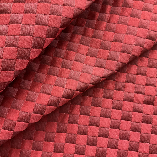 Check Pattern in Two Tone Cherry Red | Upholstery Fabric | Heavyweight ...