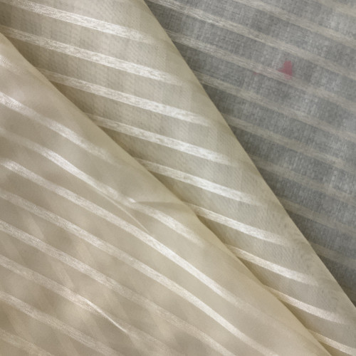 Striped Sheer in Butter Yellow | Sheer Drapery Fabric | Very ...