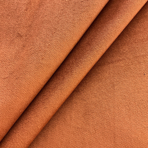 Vibrant Rust Orange Velvet Upholstery Fabric | Heavyweight / Durable ...