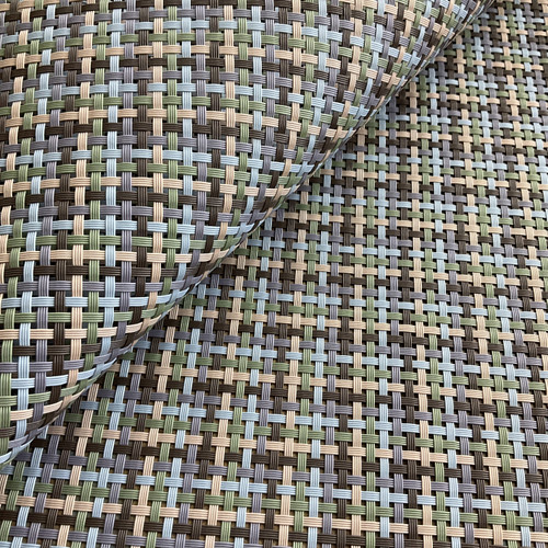 Basketweave Taupe / Green / Grey / Beige | Sling Fabric / Outdoor Vinyl ...