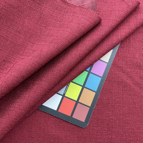 Sync in Rubelite | Upholstery / Drapery Fabric | Slub Weave in Dk Red ...