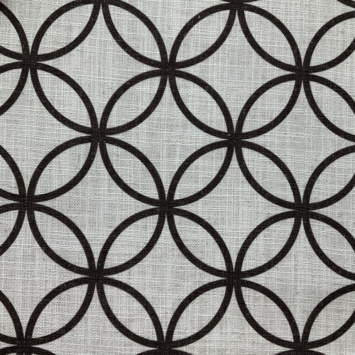 Bristol in Brown | Home Decor Fabric | Circle Geometric in Brown / Off ...