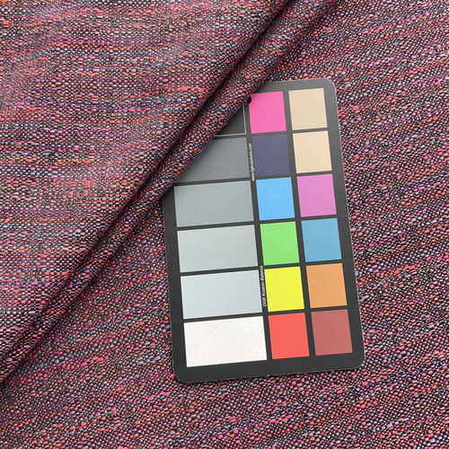 Variegated Weave in Pink / Blue / Orange | Upholstery Fabric | 100% ...