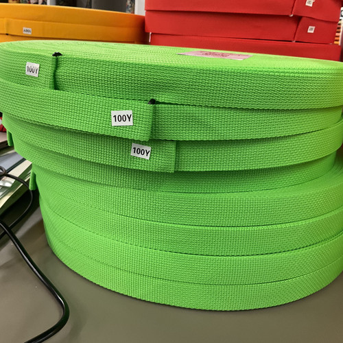 1 Inch Lime Green Polyester Webbing / binding / Bag Strap | By The Yard ...