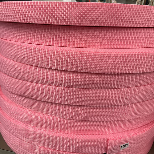 1 Inch Pastel Pink Lightweight Polyester Webbing By the Yard | Bag ...