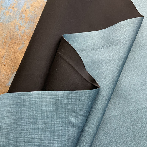 Woven Texture in Ocean Blue | Faux Leather Vinyl Upholstery Fabric ...