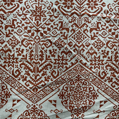Safi in Sandalwood | Home Decor Fabric | Aztec Design in Orange / Beige ...