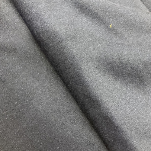 Midnight Blue Brushed Coating Wool | Wool / Poly Blend | Soft Brushed ...