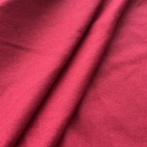 2 Yard Piece of Solid Red Coating Wool | Wool / Poly Blend | Soft Flat ...