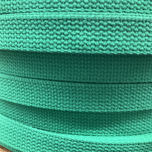 1 INCH Kelly green Light Weight Cotton Webbing / Bag Straps / Edging ...