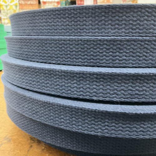 1 INCH Navy Light Weight Cotton Webbing / Bag Straps / Edging | By The ...