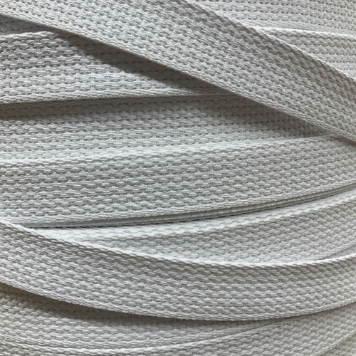 1 INCH WHITE Light Weight Cotton Webbing / Bag Straps / Edging | By The ...