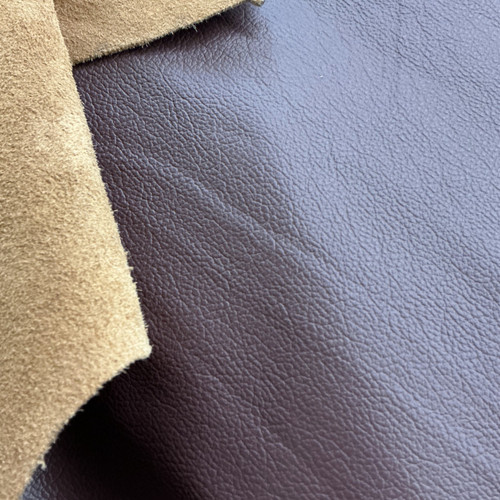 Burgundy Full Grain Leather Cow Hide | 38 to 45 square feet | 2.5 oz ...