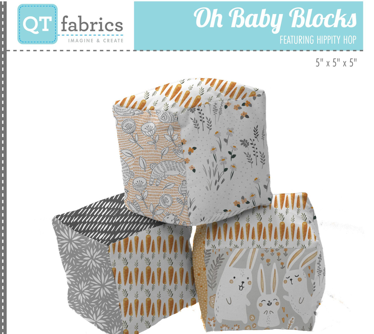 Free Pattern Download | Oh Baby Blocks for Hippity Hop Fabrics from QT