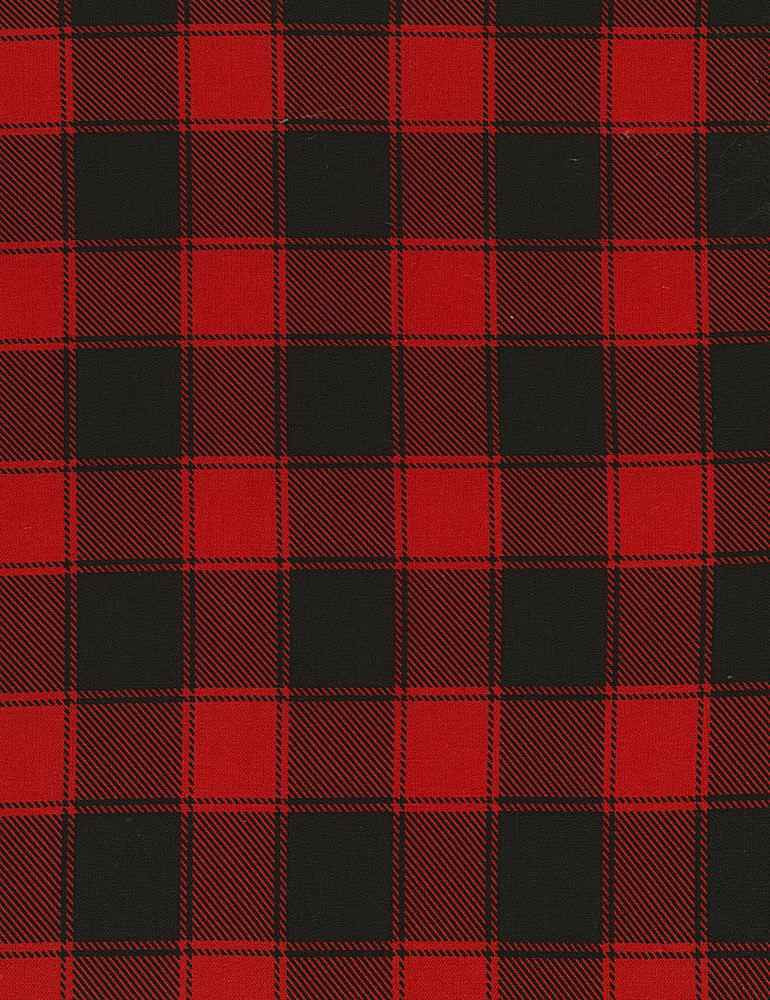 Timeless Treasures Holiday C5784 Buffalo Check Red | Per Half Yard