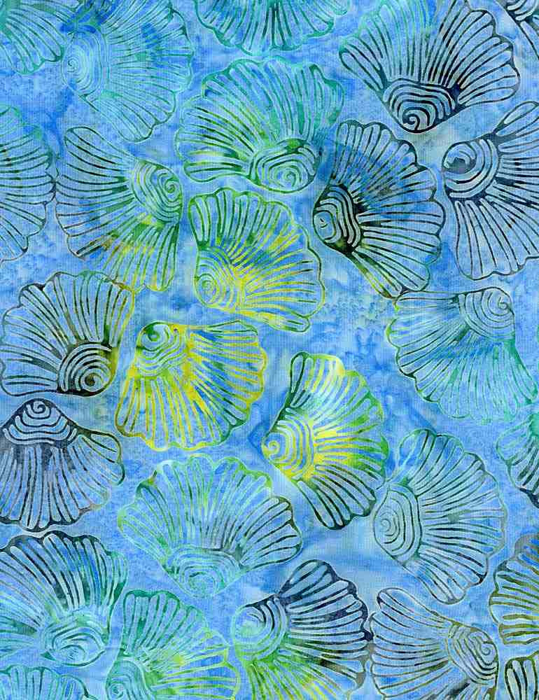 Timeless Treasures TONGA BATIK - SCUBA Reef Sand Dollars- Sold By Half-Yard
