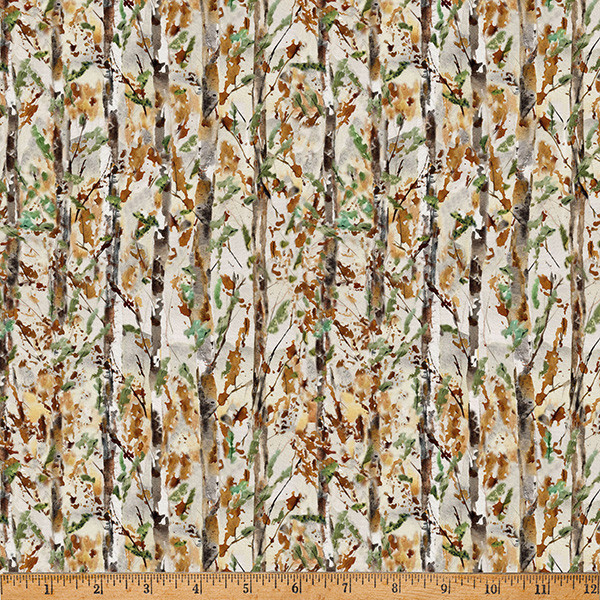 Hoffman Into The Woods W5525-714 Fall Trees Leaves Digital Spectrum ...