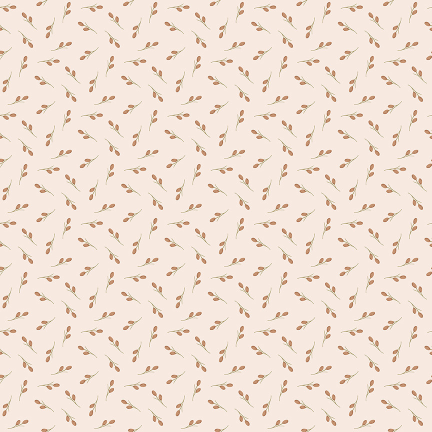 Riley Blake Threads of Grace C16823 Toss Latte Floral Buds | SOLD BY ...
