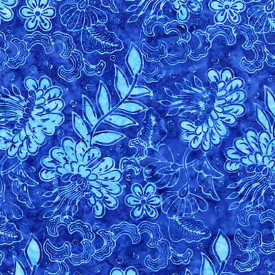 Timeless Treasures Tonga Gumdrop Batik - Blue Jellyfish Sea Coral ...