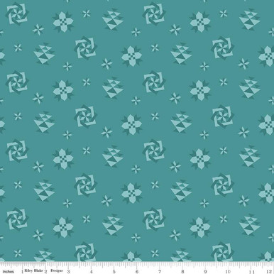 Riley Blake Spring Barn Quilts | Teal Quilt Blocks C14332-Teal | Per ...