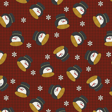 Benartex Snowballs by Cheryl Haynes 16243-87 Jolly Snowman Sangria ...