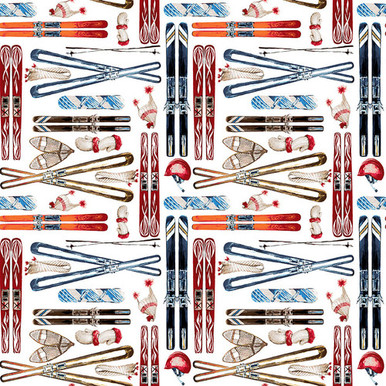 Blank Quilting - Slopeside 3299-01 White Skis Assorted | SOLD BY THE ...