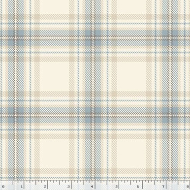 Marcus Minky Medley M090980D Sky Blue Cream Plaid 58-60" Polyester ...