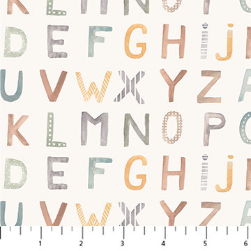 Figo Cotton-Tale Alphabet Cream 90950-11 | SOLD BY THE HALF-YARD ...