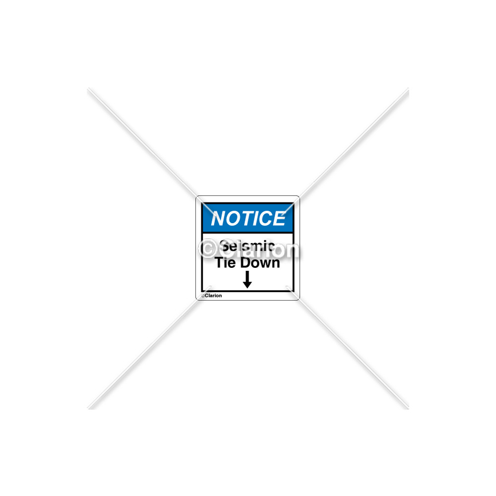 Notice/Seismic Tie Down (SR01S298) label