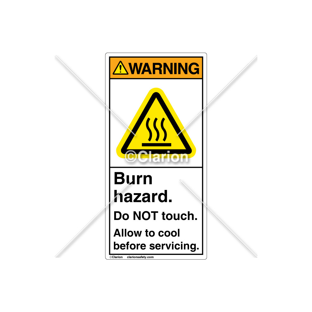 Warning/Burn Hazard (H6043-MXWVPJ) label