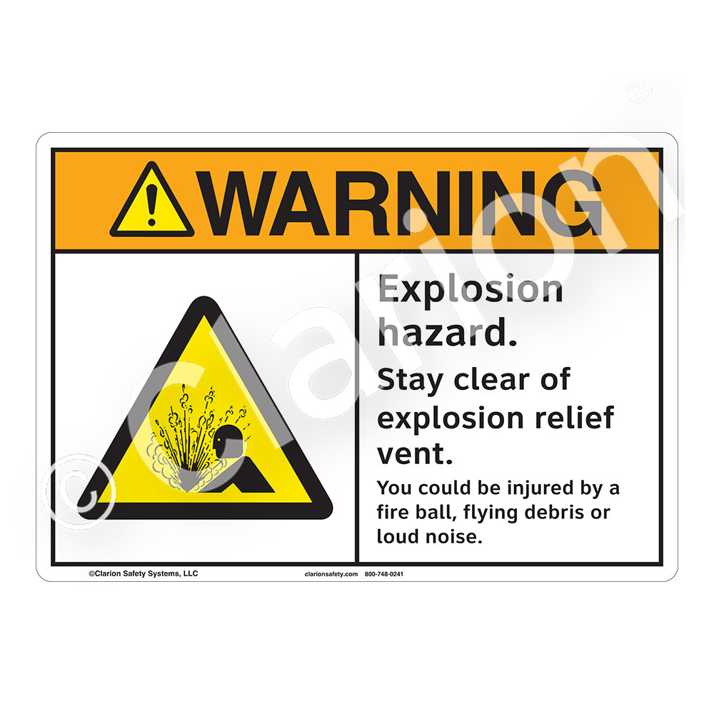 Explosion Hazard Signs | Clarion safety Systems